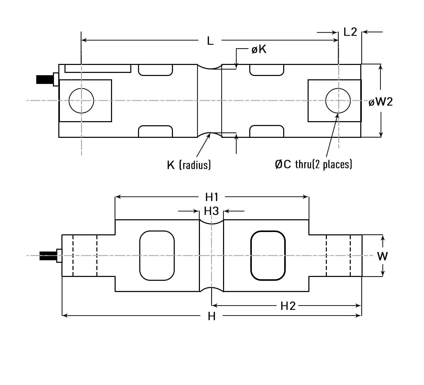 Double Ended Shear Beam Load Cells - Vessel Weighing Scale